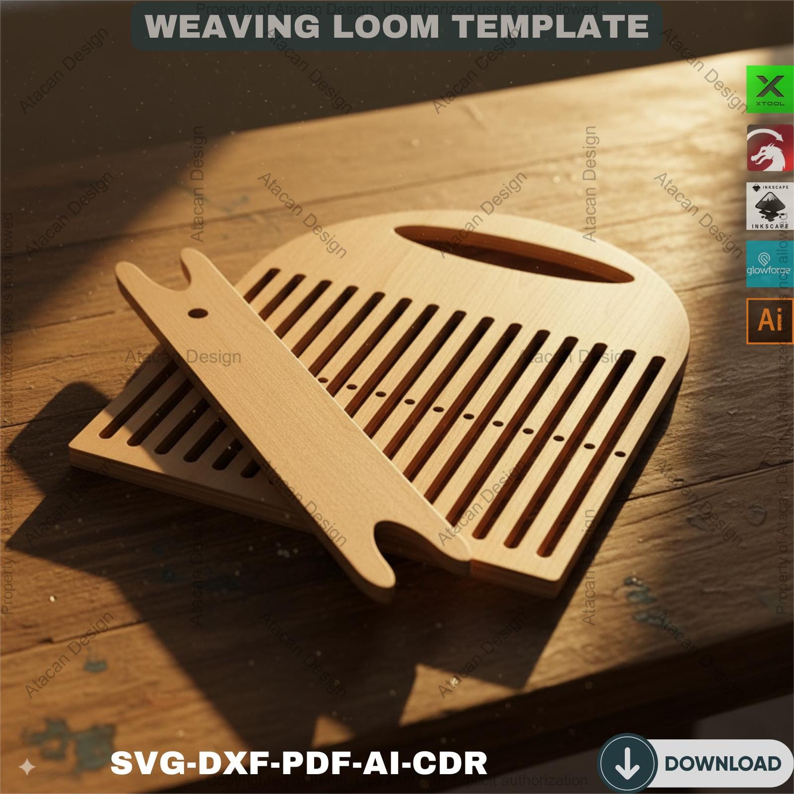 Digital Weaving Loom Kit - Small Lap Loom for Beginners - Learn to ...