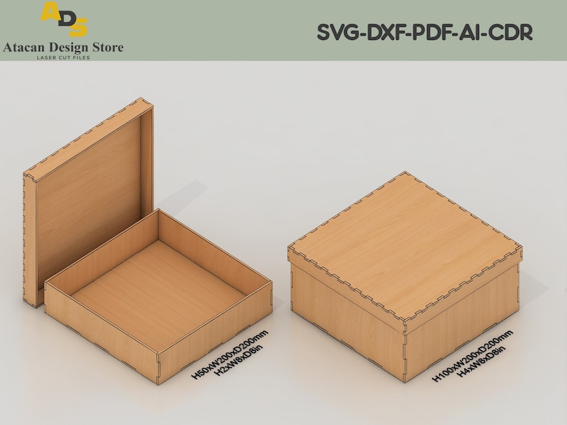 Laser Cut Storage Box With Lid / 12 Different Size Box Bundle - Etsy