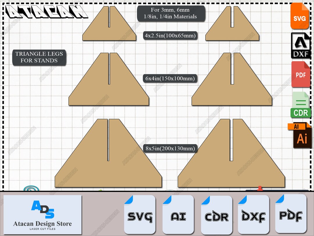 Versatile Triangle Legs for Stands - Le for Frame Holder and DIY ...