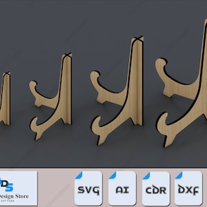 Easel Plate Stand Laser Cut File | Picture Frame Stand | Photo Holder ...