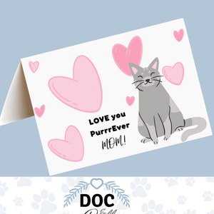 Cat Mom Mother's Day Card, From the Cat, Printable Mothers Day Greeting ...