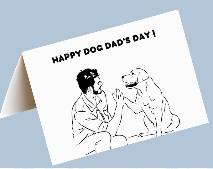 Pet Dad Printable, Fathers Day Cards Instant Download, Funny Dad Card ...