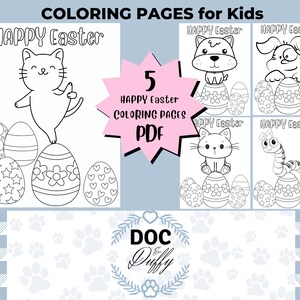 Printable Easter Coloring Pages for Kids, Easter Easy Coloring Pages ...