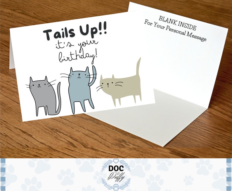 Cat Birthday Card Pdf, Birthday Card for Mom, Cat Lovers Birthday Card ...