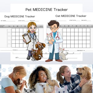 Pet Medicine Tracker, Dog Medication Tracker Printable, Cat Medication ...
