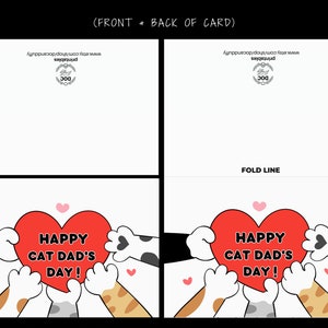 Happy Cat Dad's Day Card From the Cat, Printable Fathers Day Greeting ...