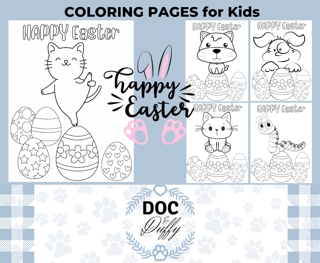 Printable Easter Coloring Pages for Kids, Easter Easy Coloring Pages ...