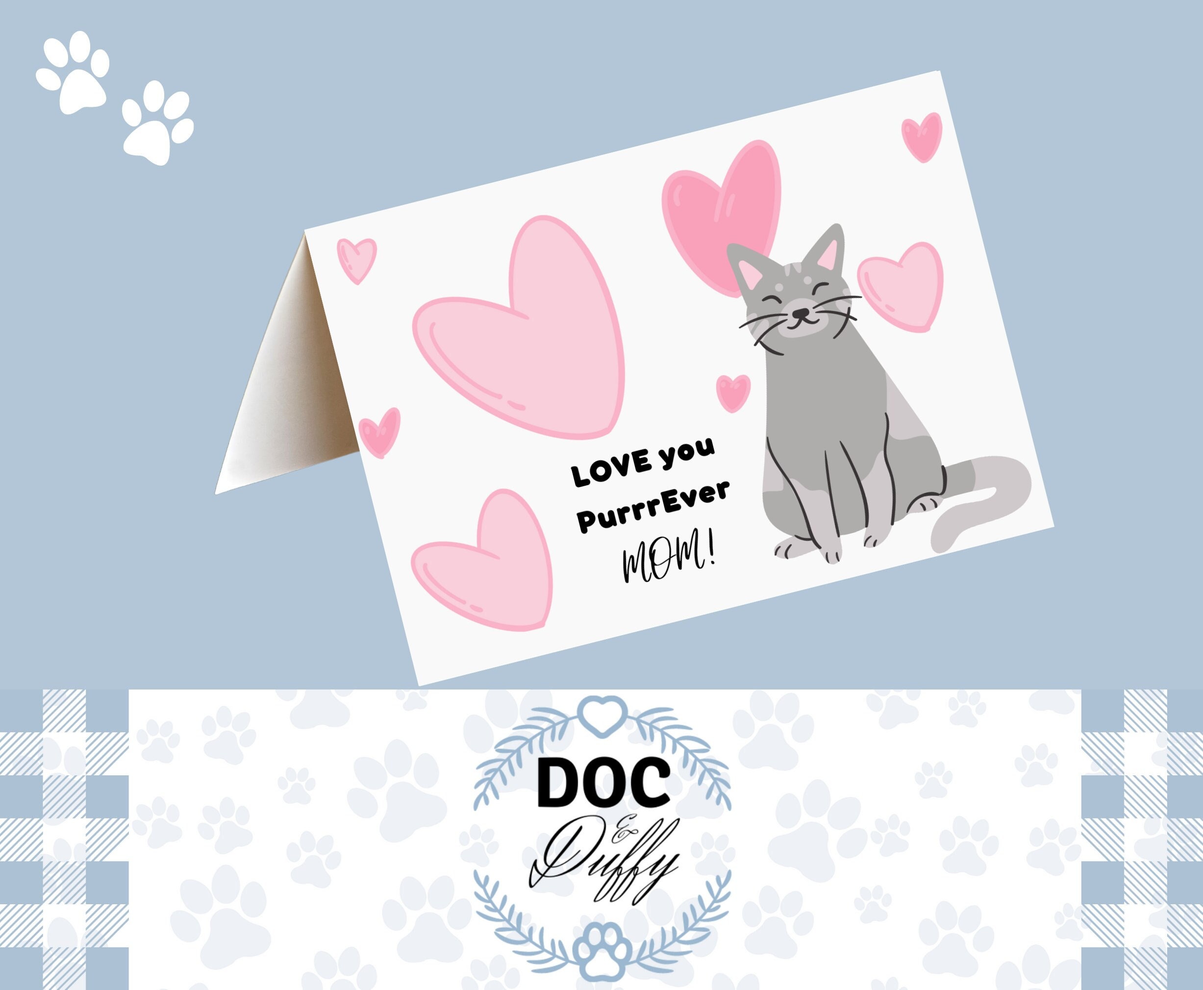 Cat Mom Mother's Day Card, From the Cat, Printable Mothers Day Greeting ...