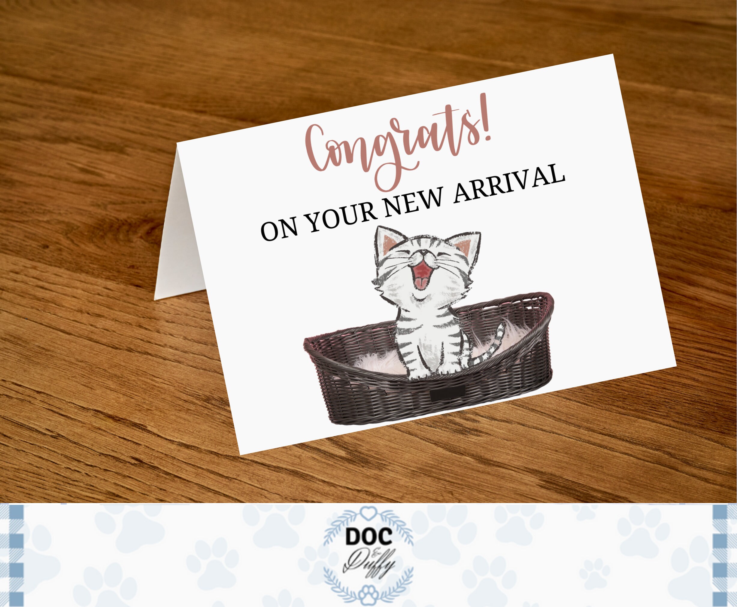 Congrats on Your New Cat Card, Cat Greeting Cards, New Kitten or Cat ...