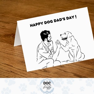 Printable Happy Dog Dad's Day Card, Printable Fathers Day Greeting ...