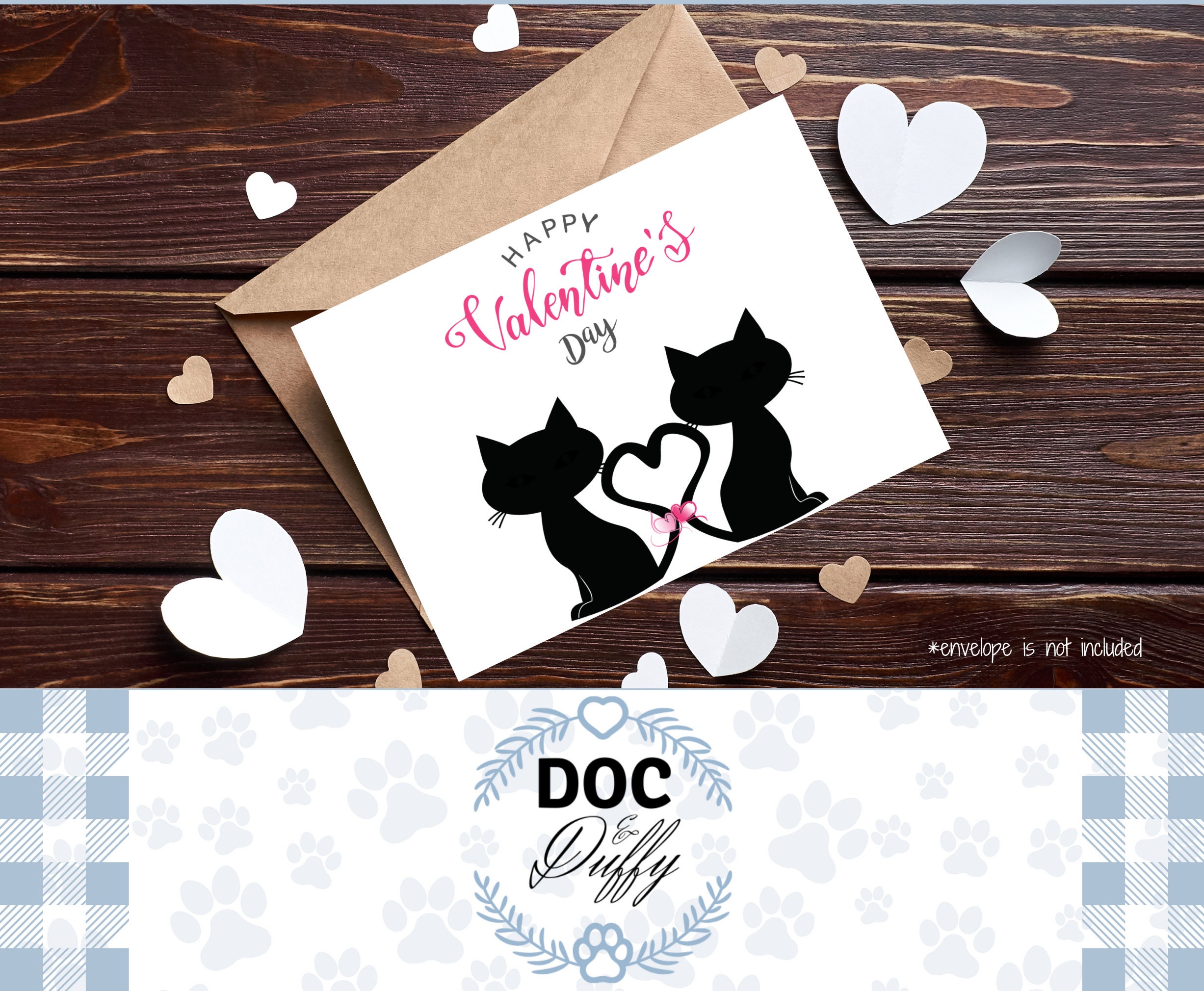 Cat Valentine's Day Card, Printable Cat Lovers Card, Card for Cat ...