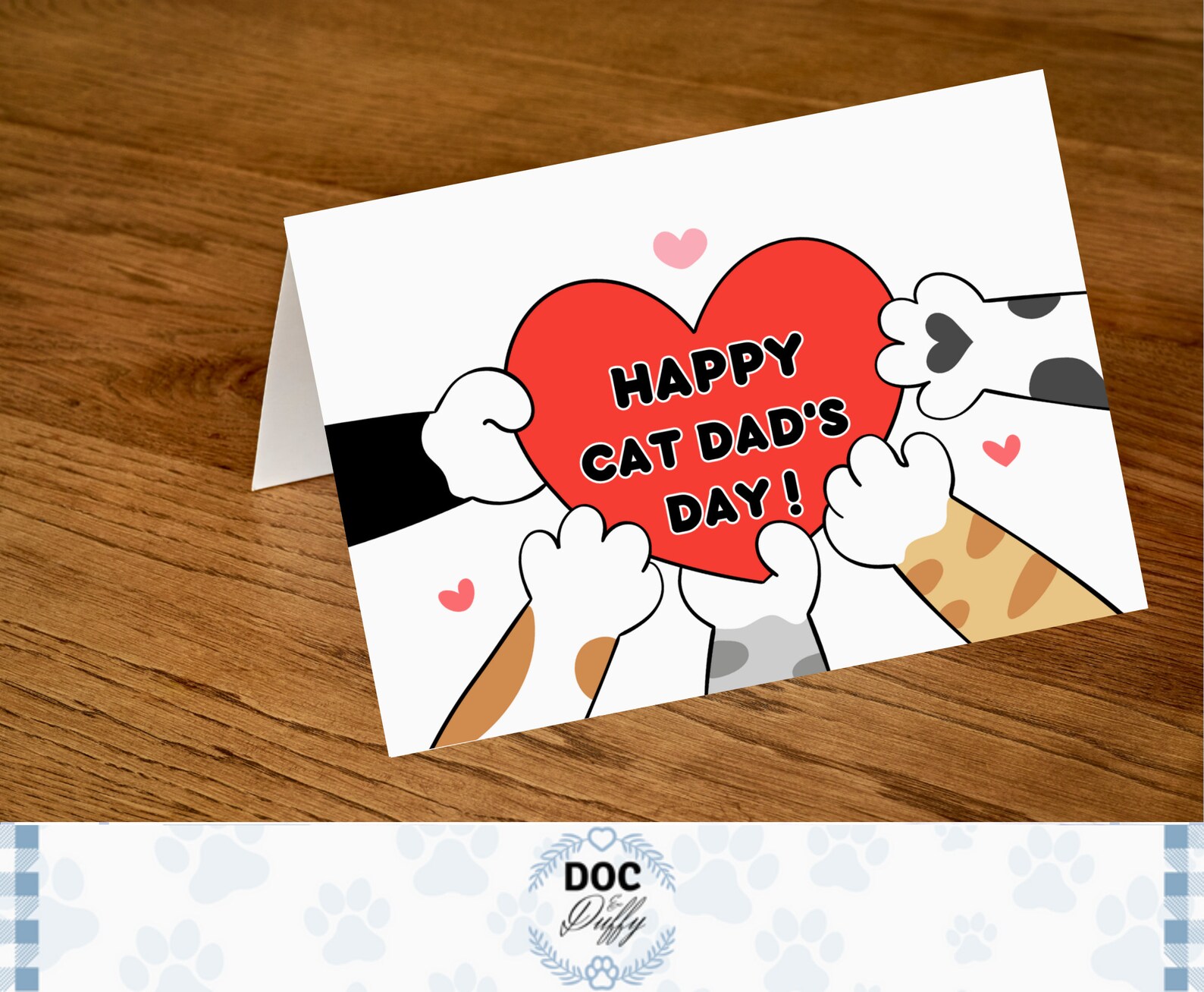 Happy Cat Dad's Day Card From the Cat, Printable Fathers Day Greeting ...