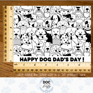 Printable Dog Dad's Day Card, Printable Fathers Day Greeting Cards, Dog ...