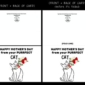 Mother's Day Card From the Cat, Printable Mothers Day Greeting Card ...