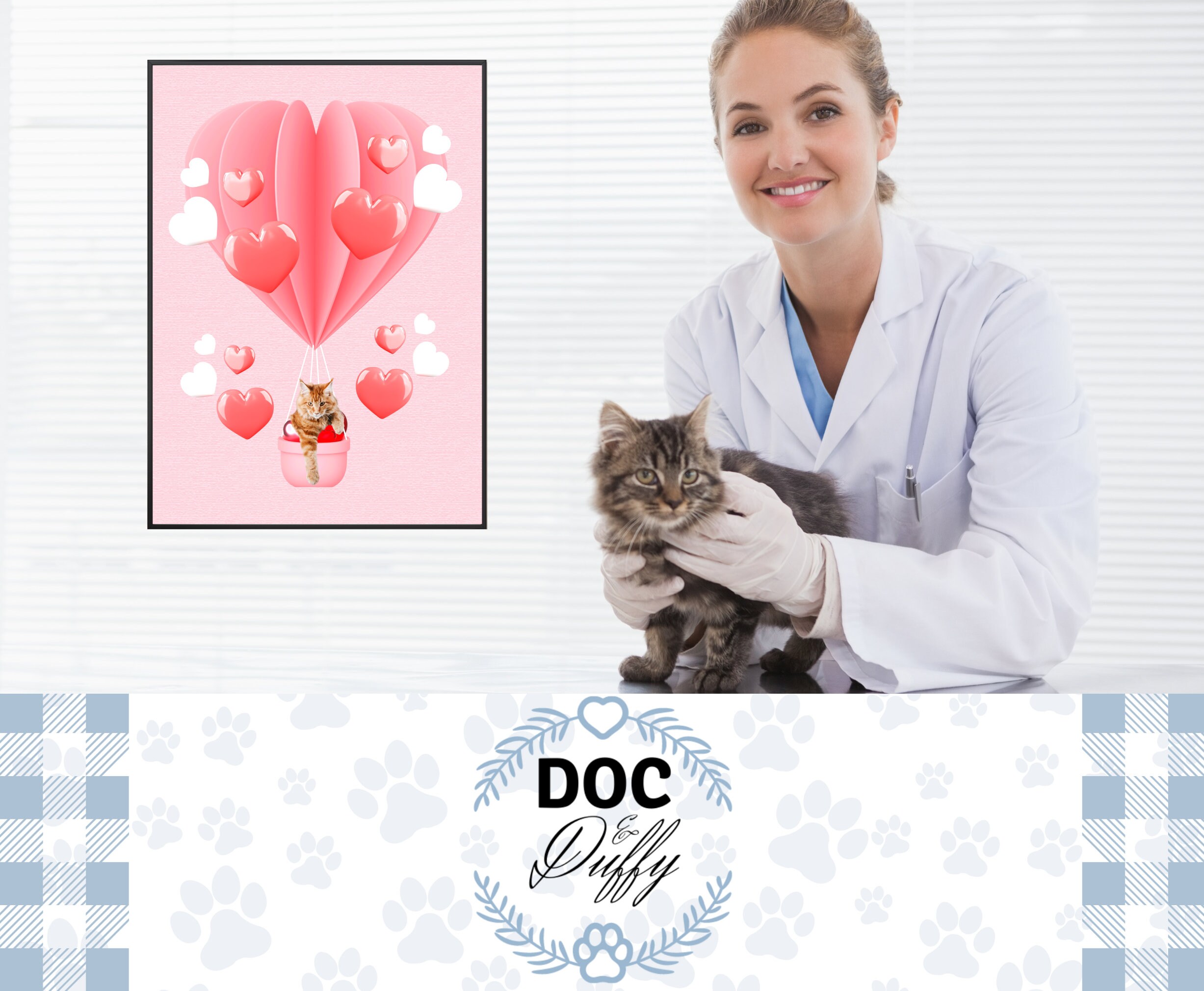 Vet Office Valentine's Day Decor, Vet Office Waiting Room Art, Vet ...