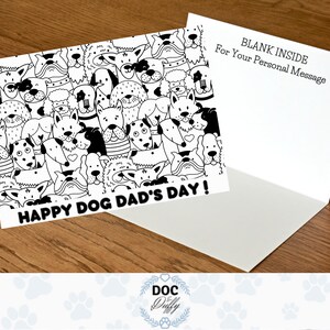 Printable Dog Dad's Day Card, Printable Fathers Day Greeting Cards, Dog ...