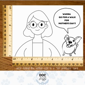 Dog Card for Mother's Day Printable, Happy Mother's Day Card From the ...