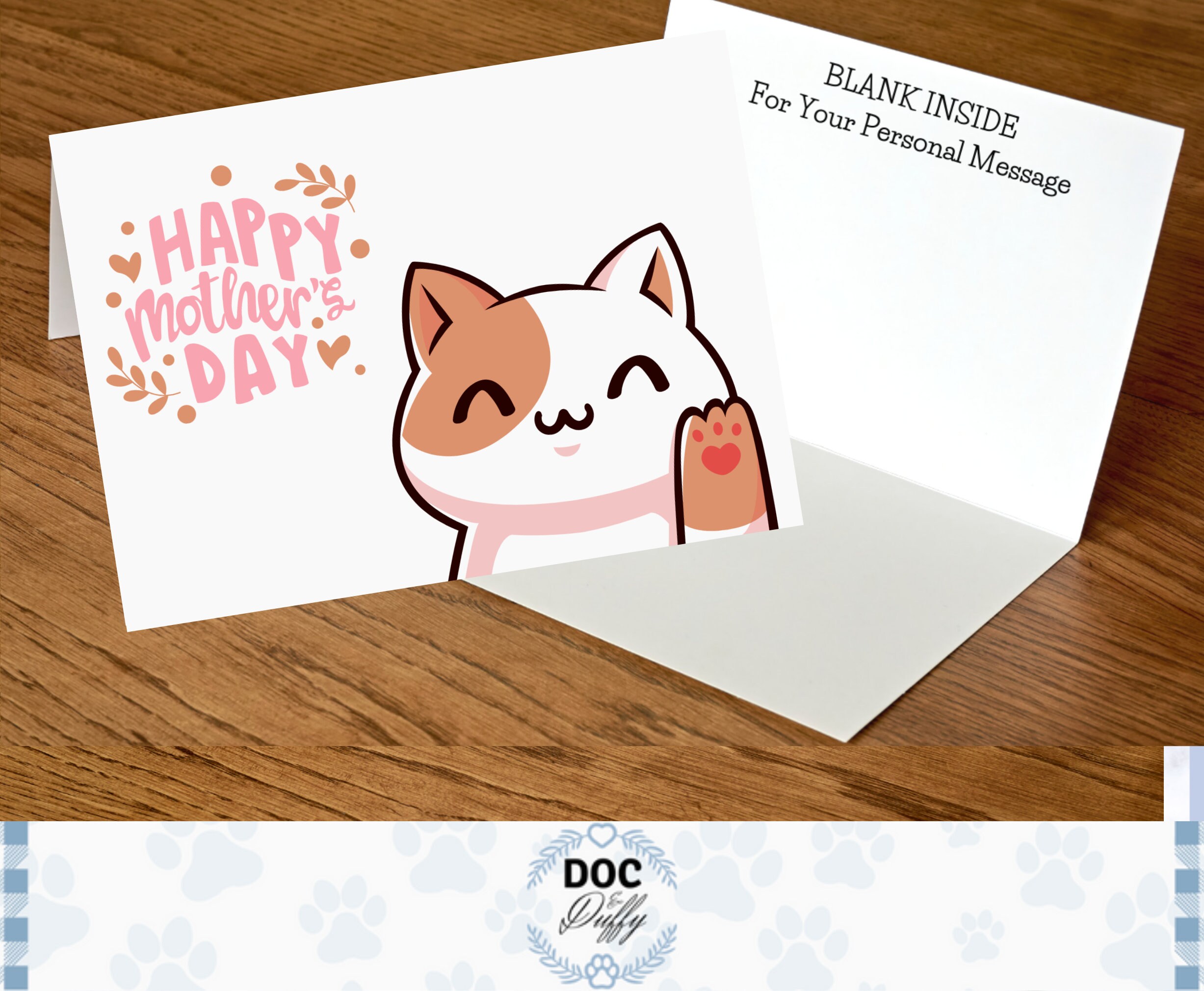 Happy Mother's Day Card, From the Cat, Printable Mothers Day Greeting ...