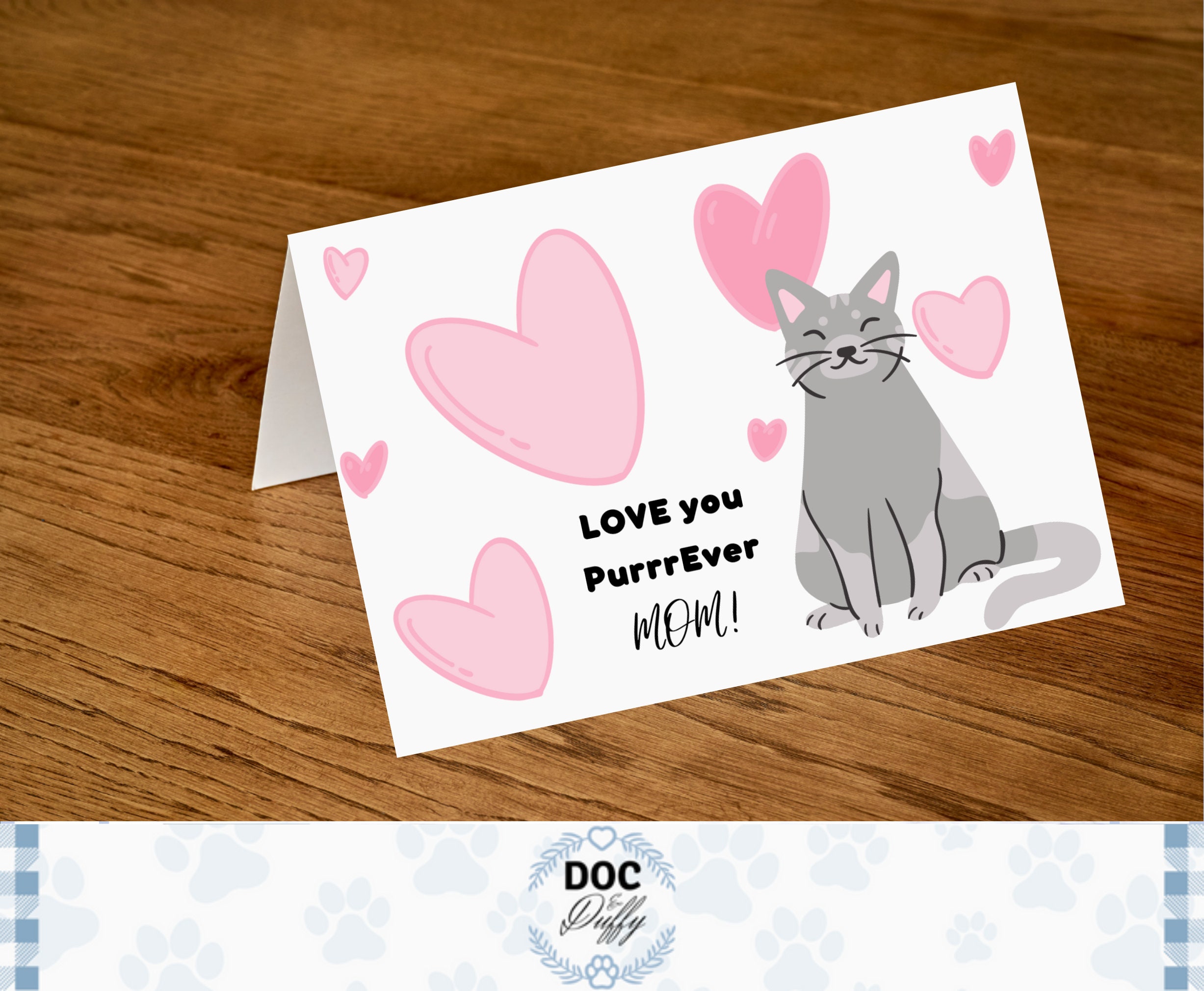 Cat Mom Mother's Day Card, From the Cat, Printable Mothers Day Greeting ...