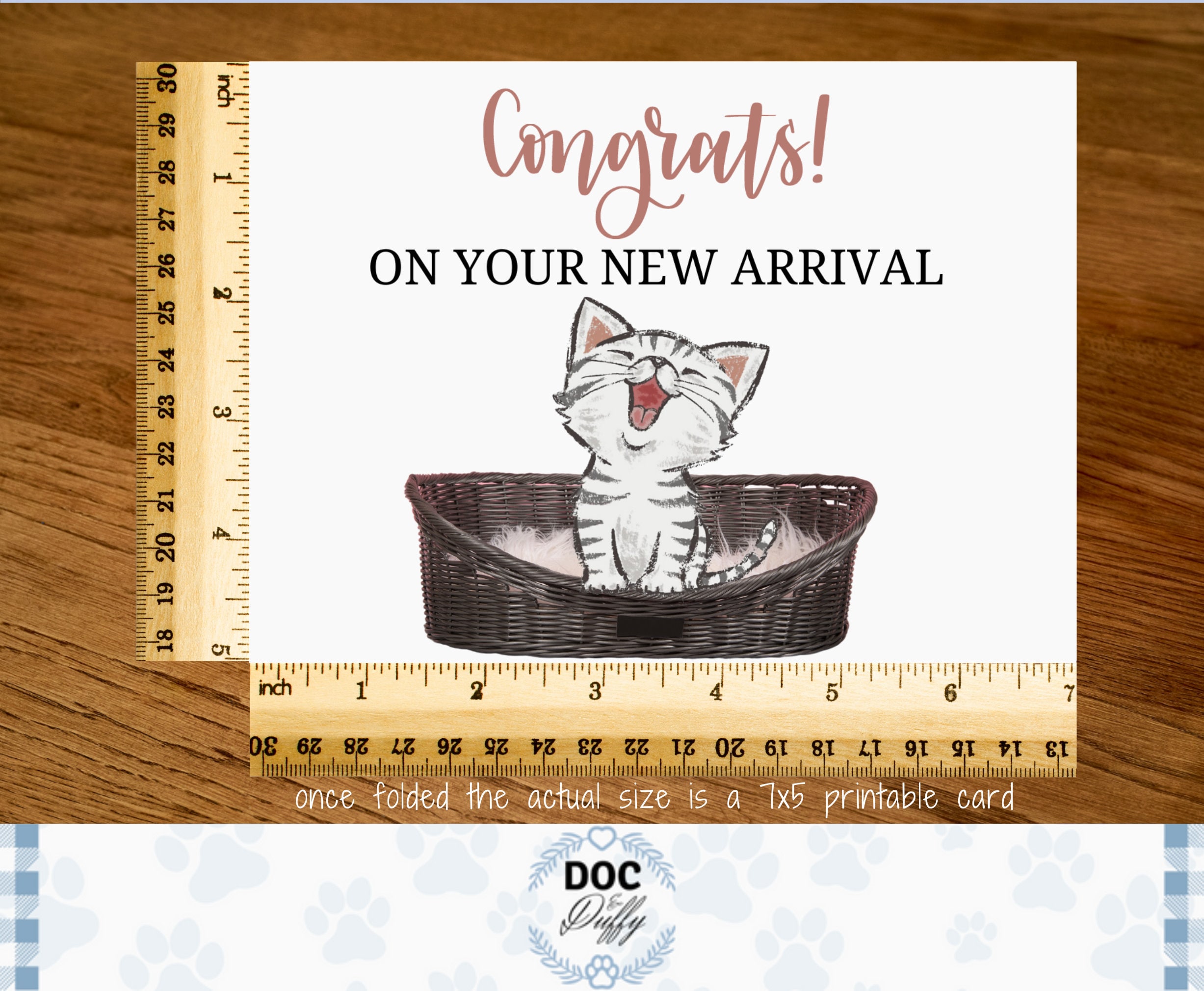 Congrats on Your New Cat Card, Cat Greeting Cards, New Kitten or Cat ...