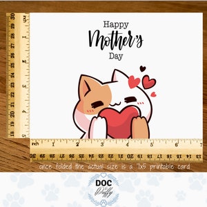 Happy Mother's Day From the Cat Card, Printable Mothers Day Greeting ...