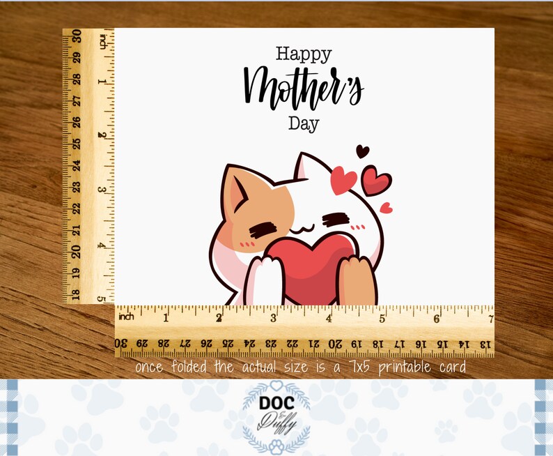 Happy Mother's Day From the Cat Card, Printable Mothers Day Greeting ...