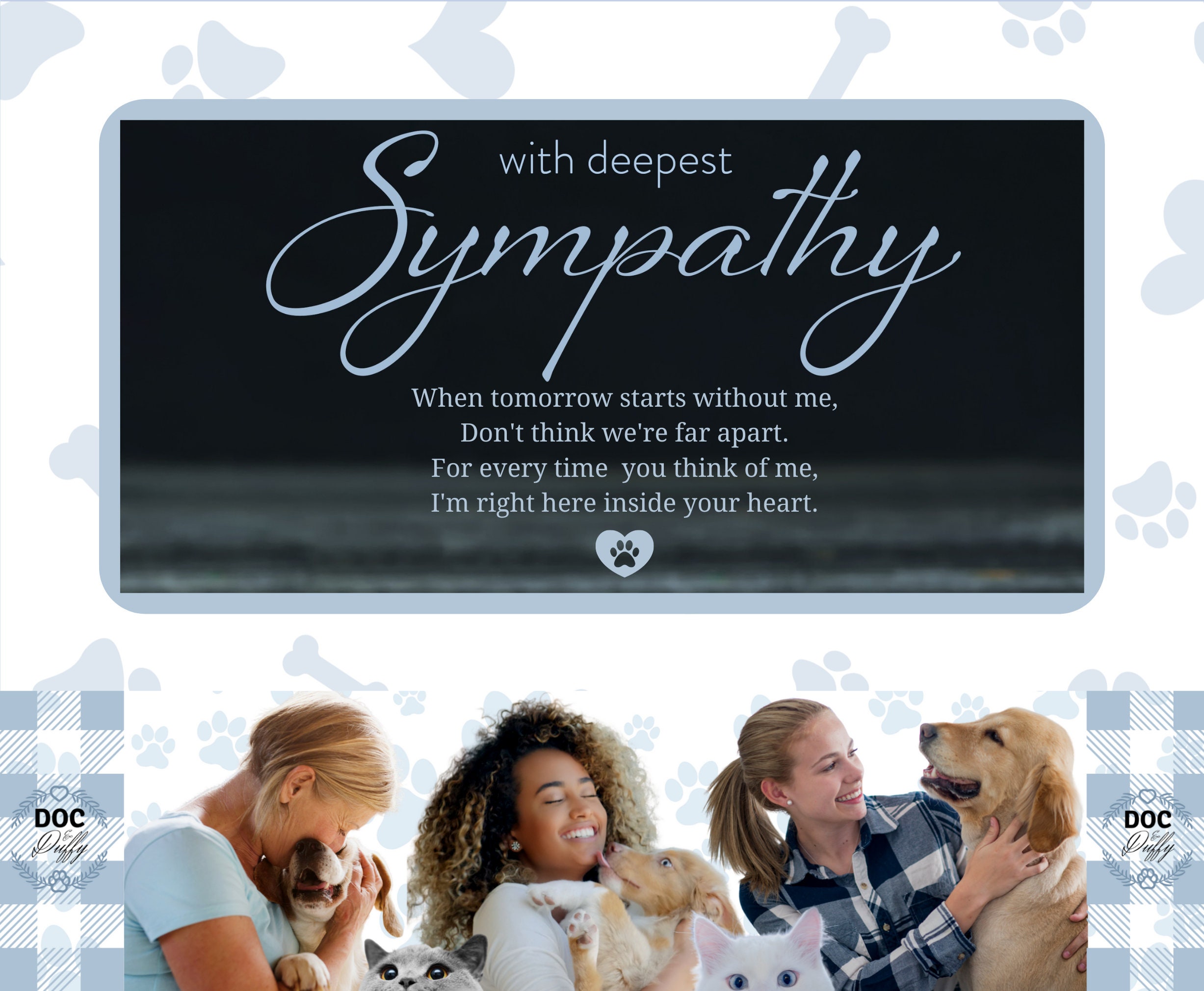 Pet Loss Memory Stone Card, Pet Loss Sympathy Card, Pet Loss Dog Card ...