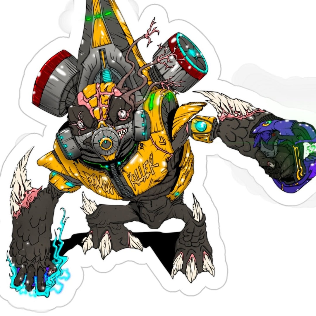 Demon Killer Grunt Funny Halo Transparent Outdoor / Gaming Stickers ...
