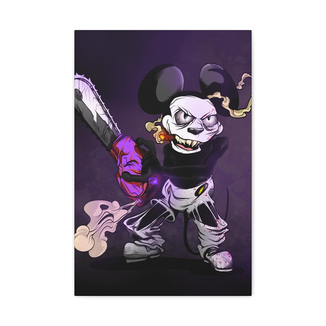 Canvas Print, Mickey Horror Mouse Artwork, Wall Decor, Halloween Home ...