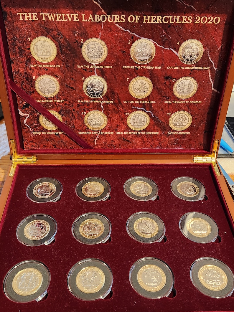 12 Labours of Hercules 2 Pound Coin Set 2020 Very Rare Only 1750 Made ...