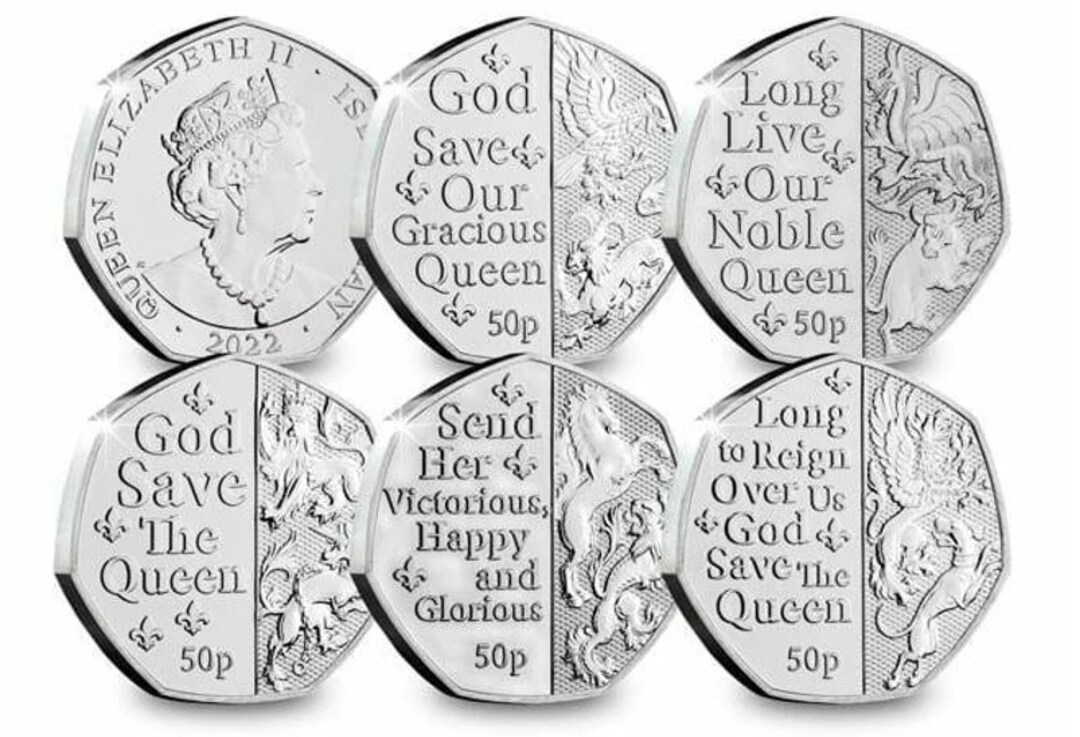 2022 Queens Platinum Jubilee 70 Years 50p Coin Set 5 Coins Set Queen ...