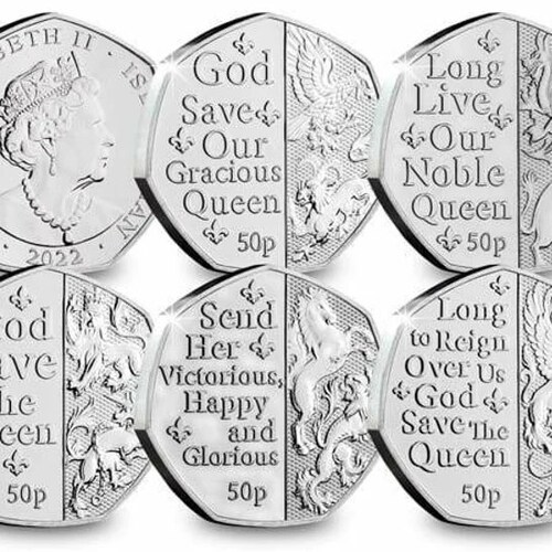2022 Platinum Jubilee Queen 70th Anniversary 50p - Etsy Ireland