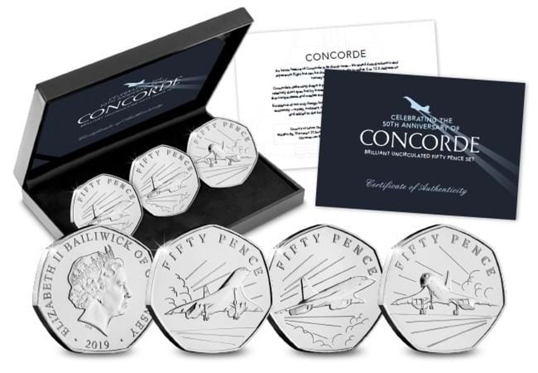 Concorde 50p Coin Set the 50th Anniversary of Concorde - Etsy