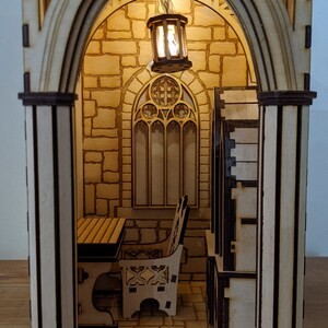 Book Nook DIY Kit, Castle Study Book Nook Kit, Book Nook Shelf Insert ...