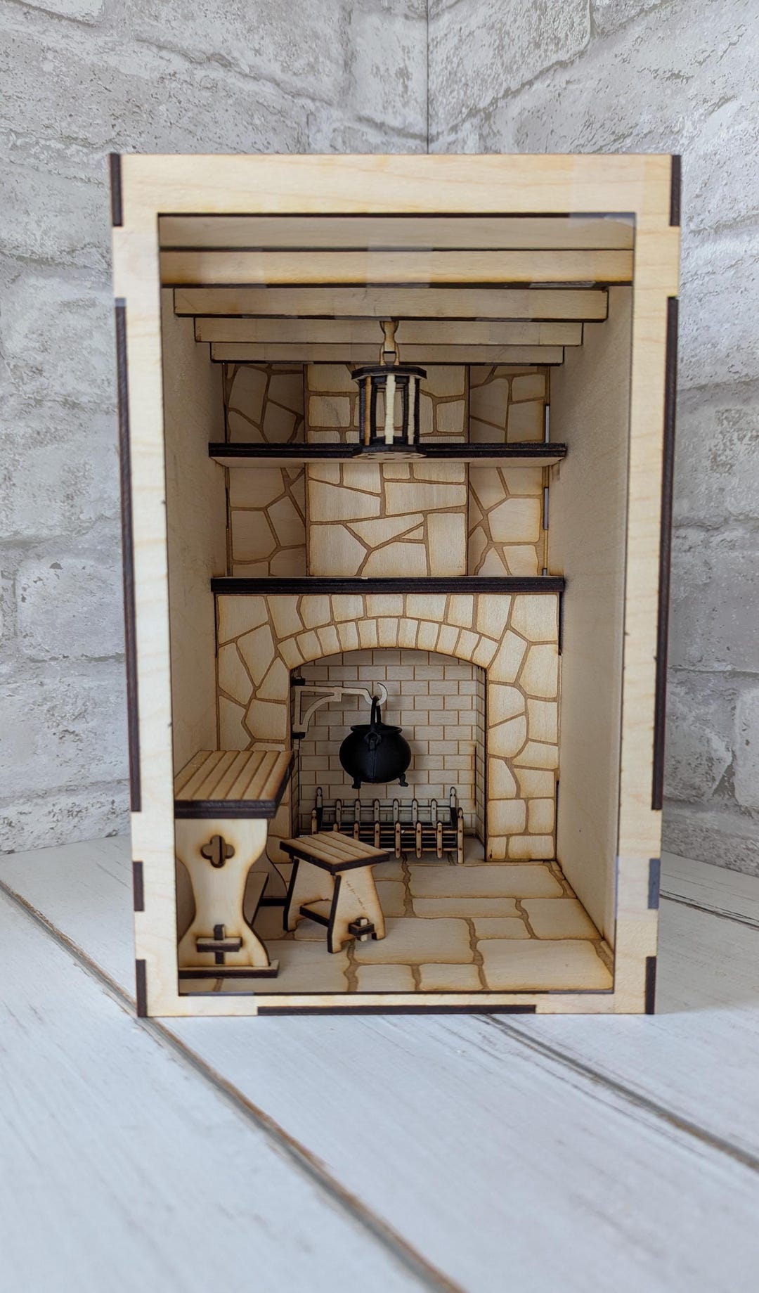 Witch Fireplace Book Nook DIY Kit, Castle Fireplace Book Nook DIY Kit ...