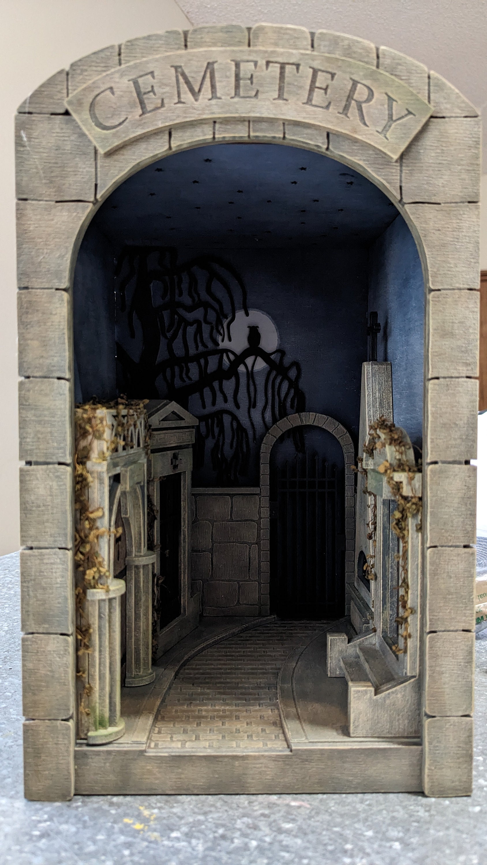 Book Nook DIY Kit Gothic Crypt Book Nook DIY Kit Cemetary - Etsy