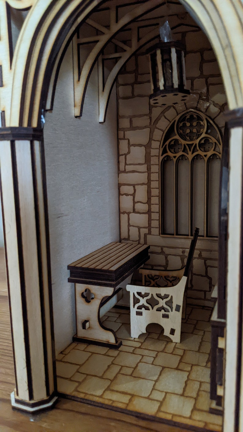 Book Nook SVG Laser Cut Digital File Castle Study Book Nook - Etsy ...