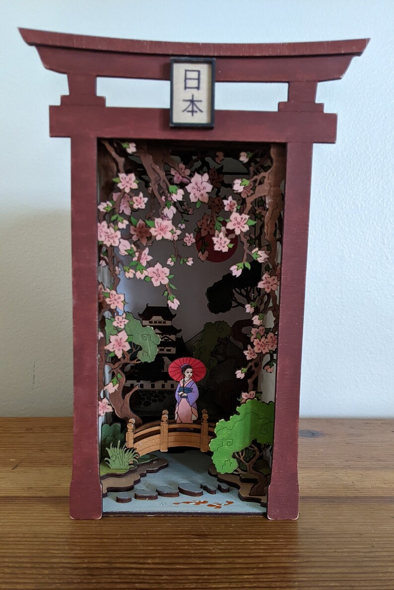 Japanese Book Nook / DIY Kit / Shelf Insert / Diorama - Etsy