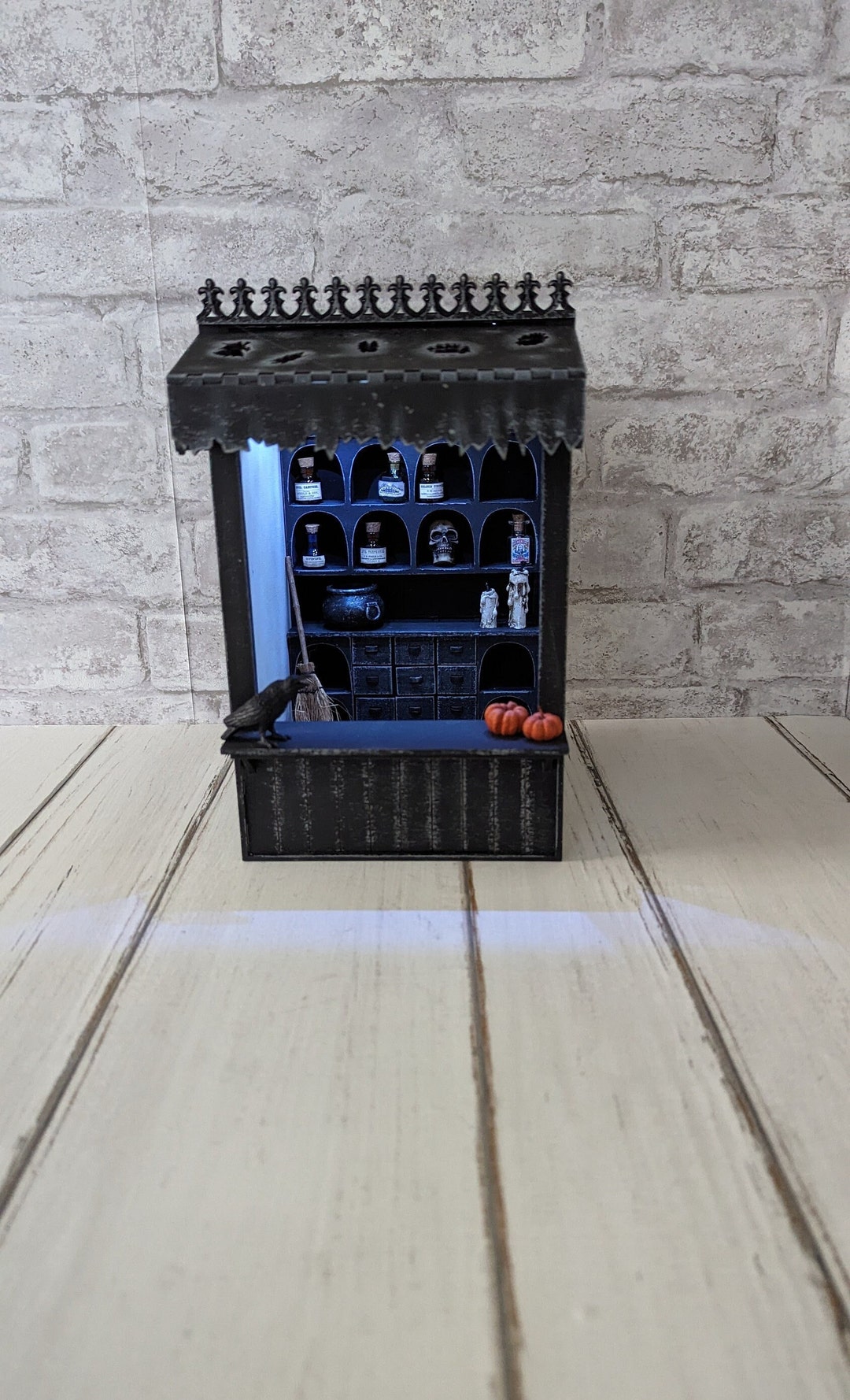 Gothic Witch Shop Book Nook SVG Laser File Halloween Witch Shop Book ...