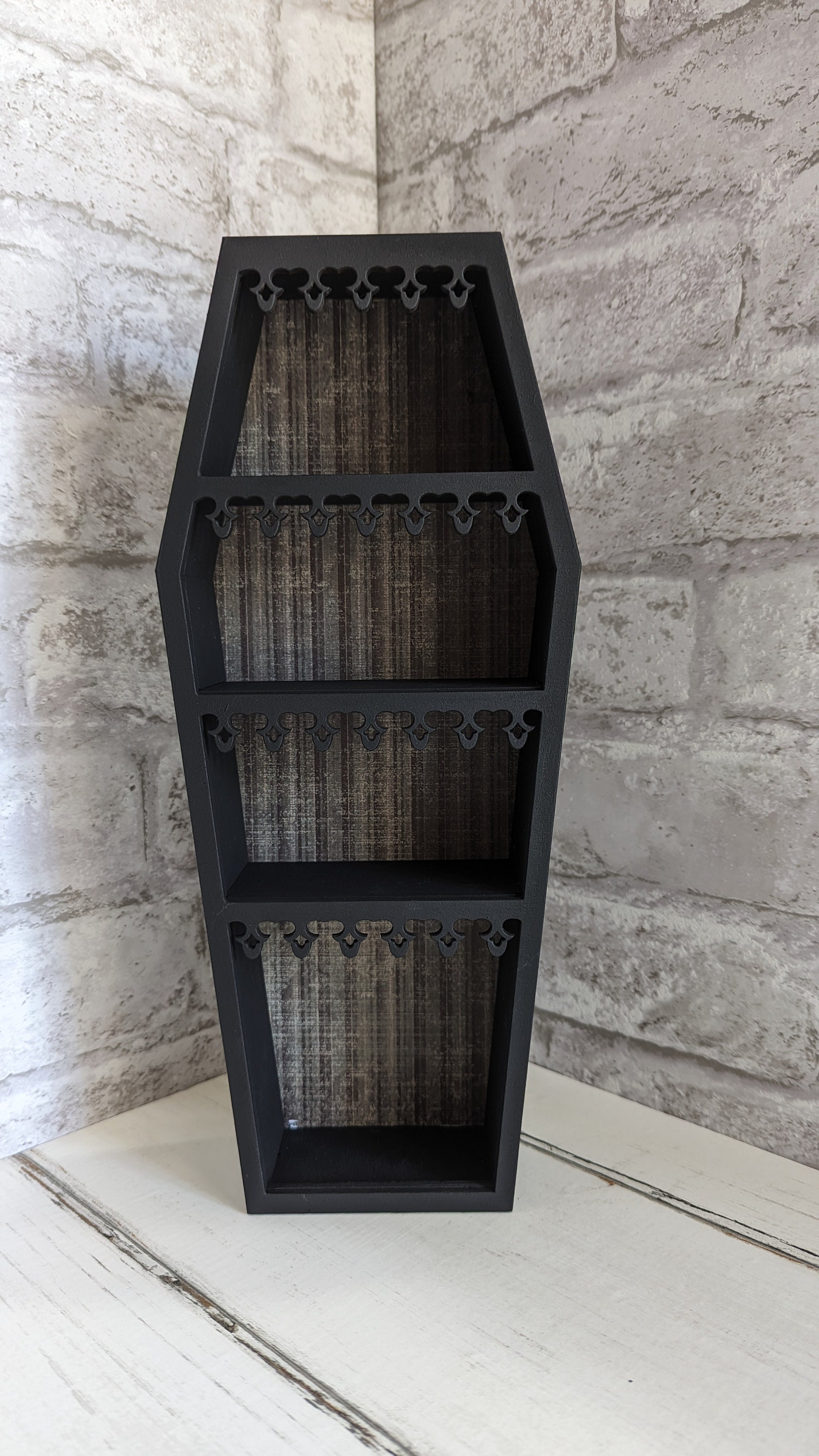 Gothic Coffin Curiosity Shelf Laser SVG, Coffin Digital Download File ...