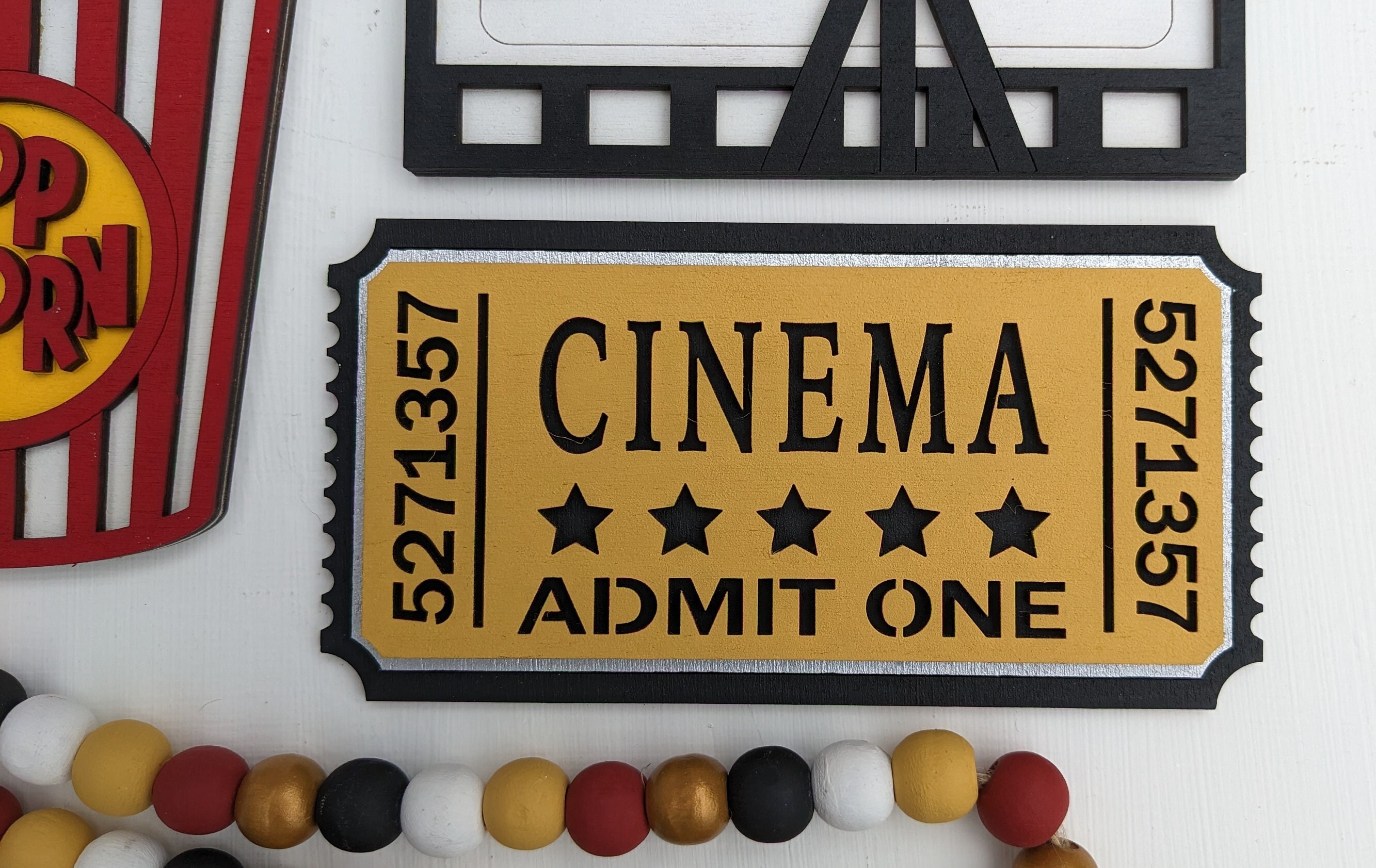 Movie Night Tiered Tray SVG / Movie Night Signs Digital - Etsy