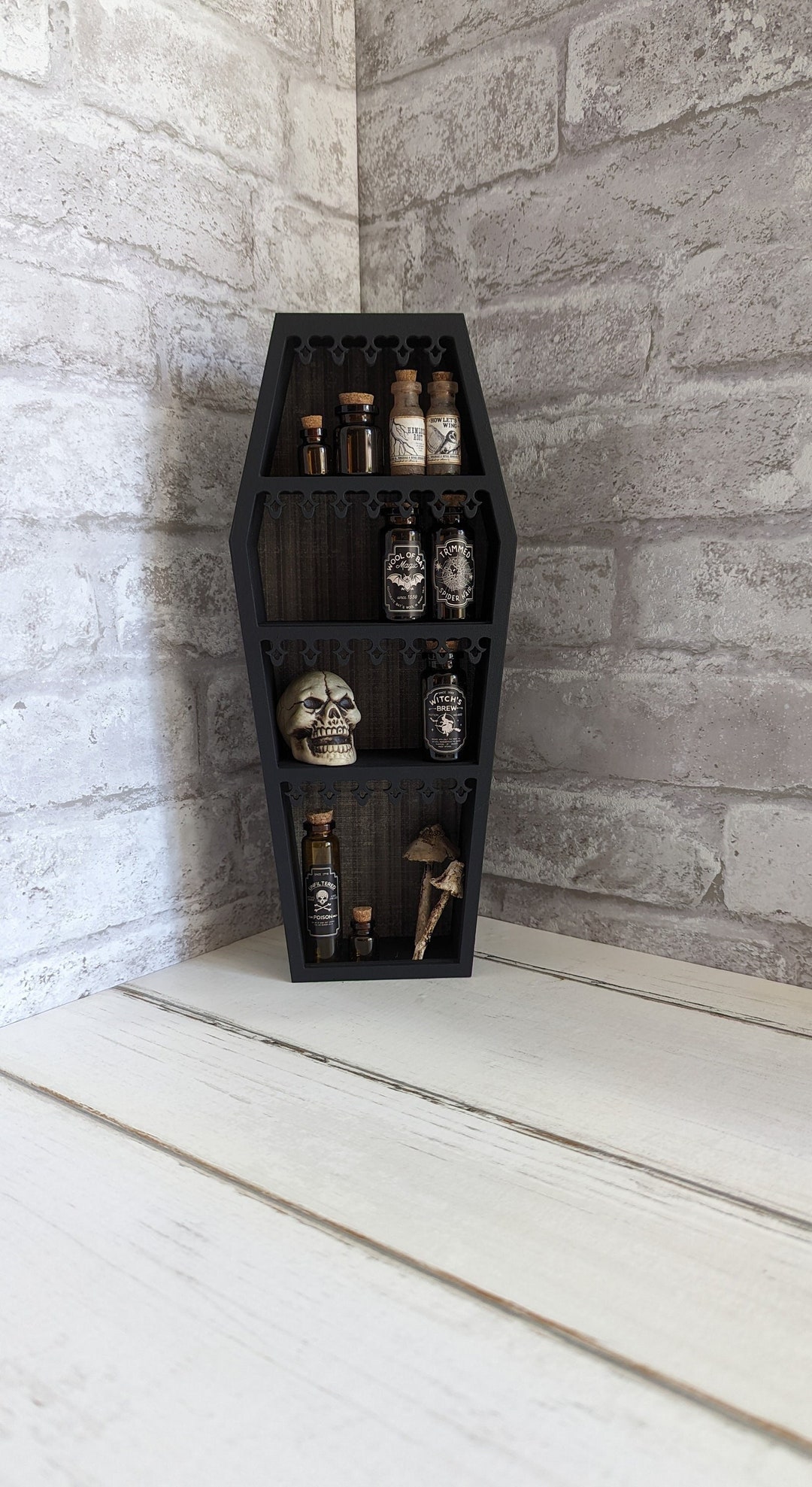Gothic Coffin Curiosity Shelf Laser SVG, Coffin Digital Download File ...