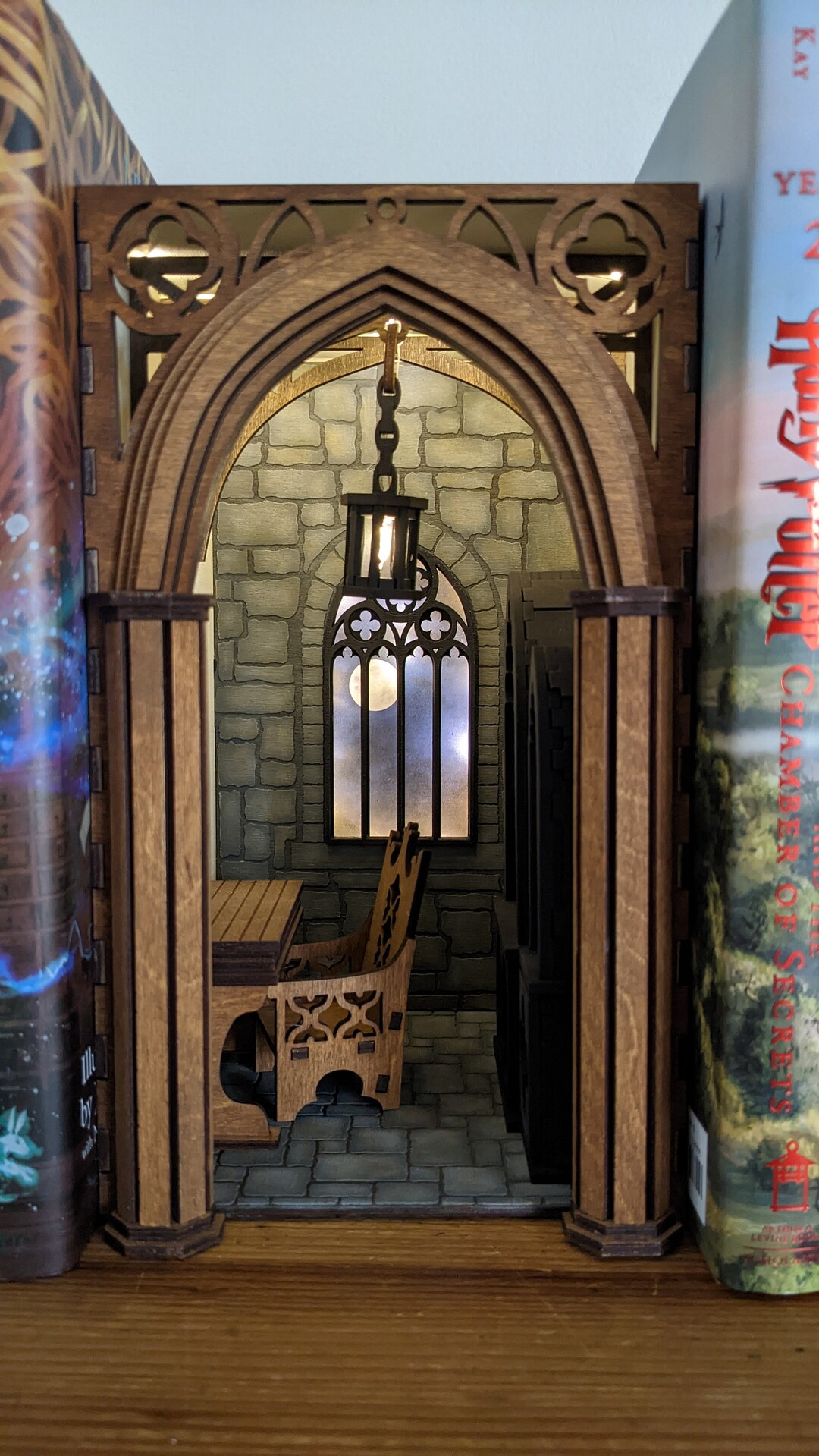 Book Nook DIY Kit, Castle Study Book Nook Kit, Book Nook Shelf Insert DIY Kit, Castle Book Nook ...