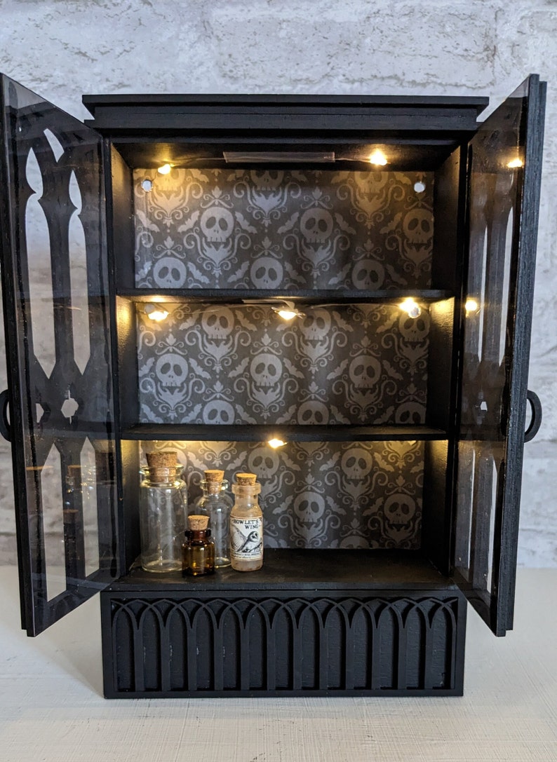 Gothic Curio Cabinet Book Nook Kit / Potions Cabinet Book Nook - Etsy