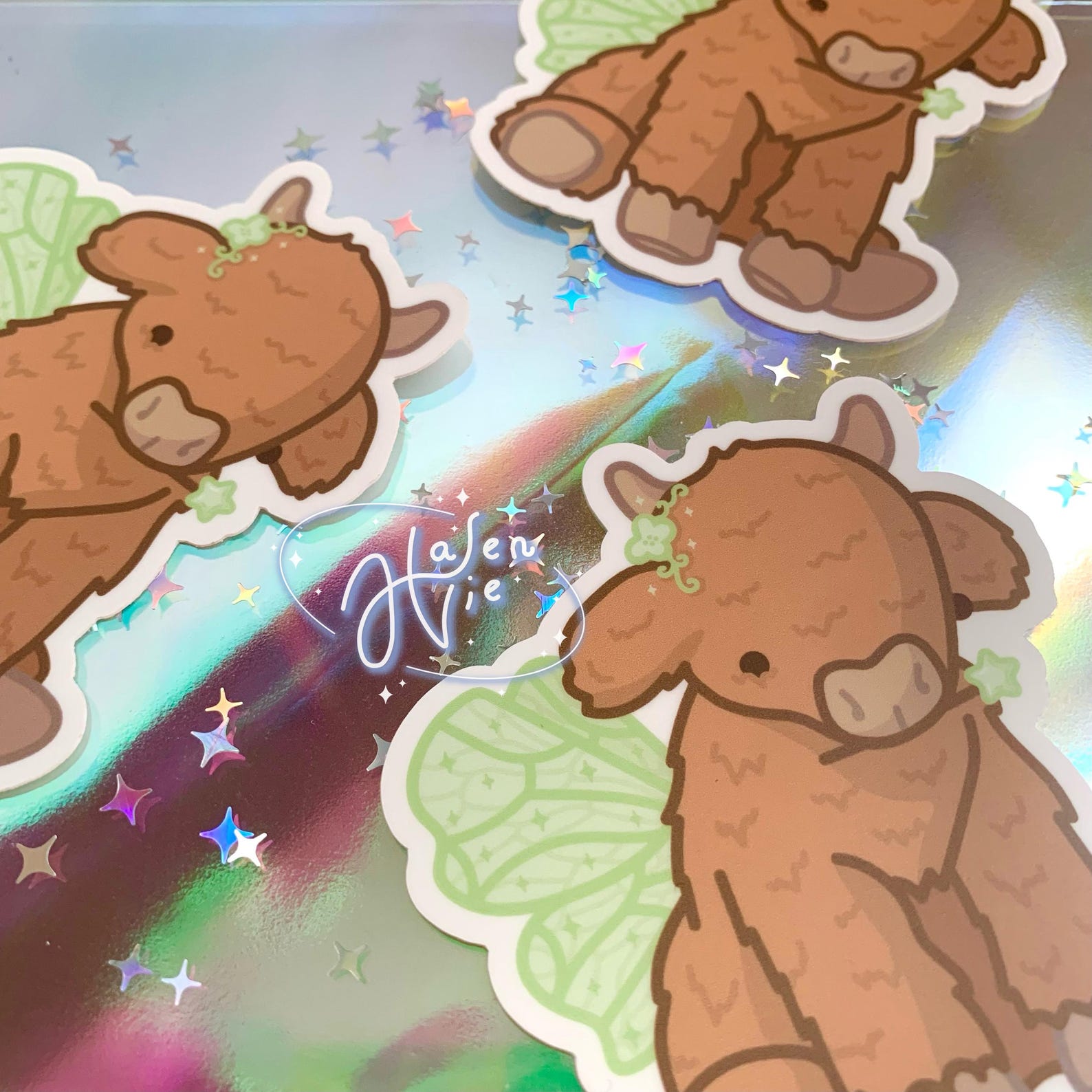 Fluffy Magic Cow Sticker | Matte Vinyl, Fairycore, Cottagecore, Cutesy ...