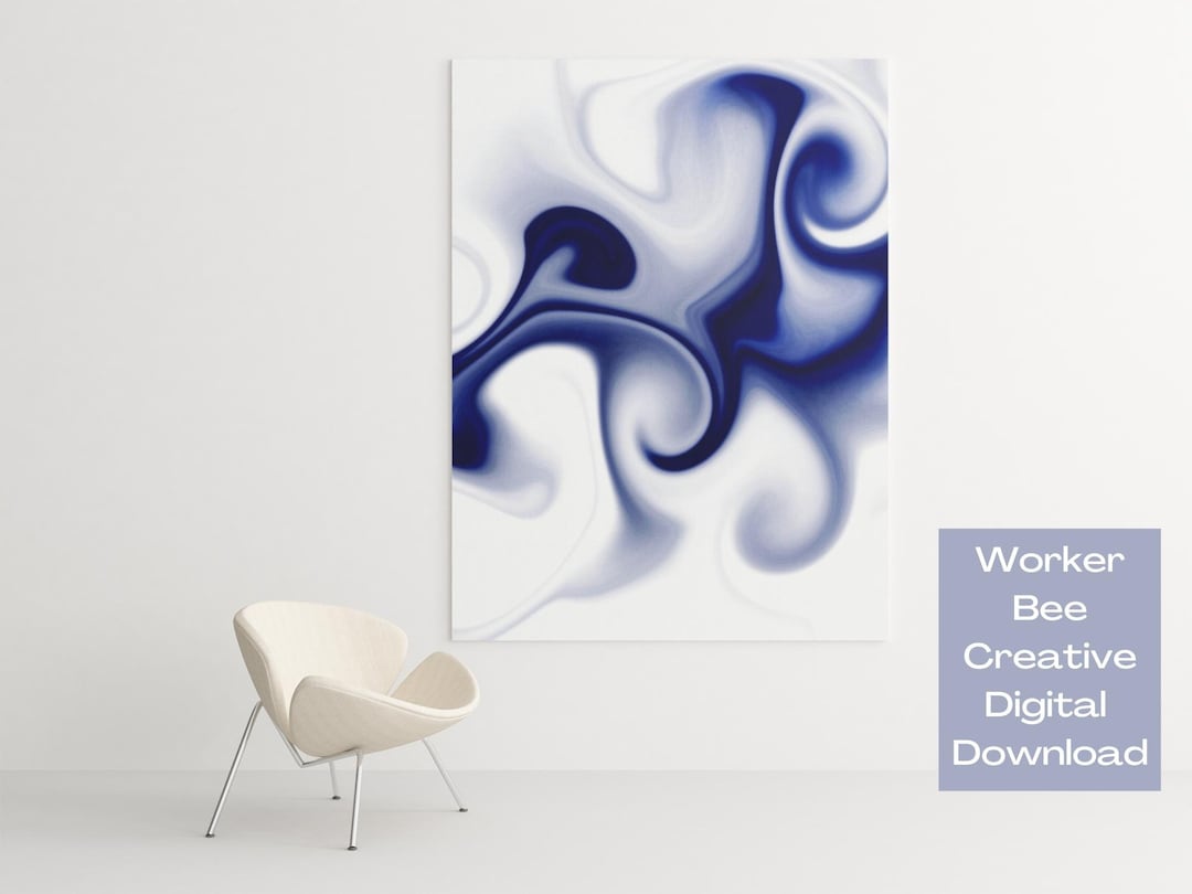 Blue Smoke Art, Blue Swirling Smoke Art, Digital Download Art, Digital ...