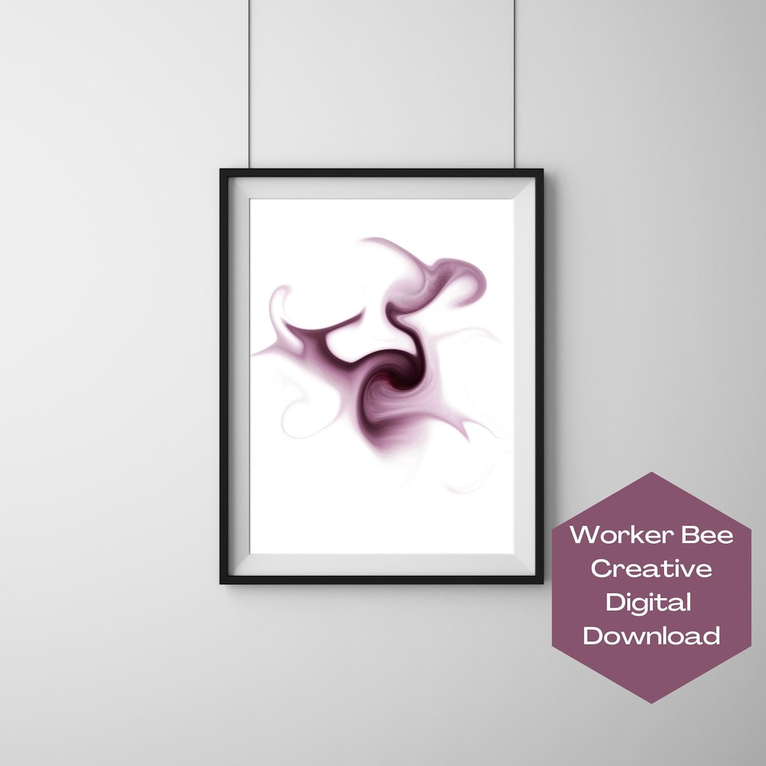 Smoke Art Print, Swirling Smoke Design, Printable Smoke Wall Art ...