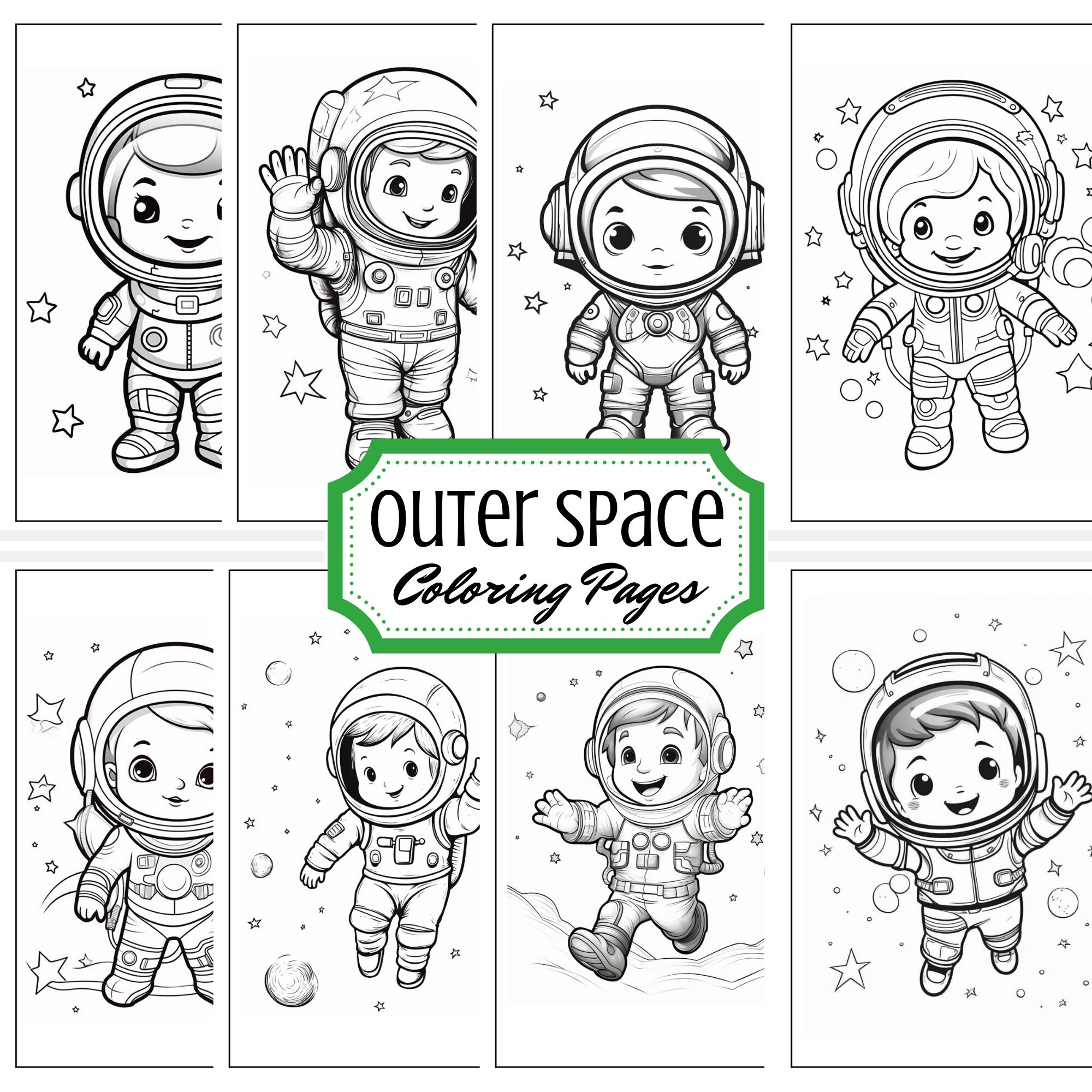 Outer Space Coloring Book | Adults | Kids | Instant Download ...
