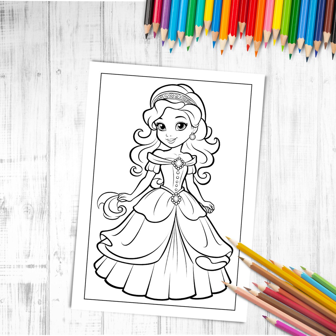 Princess Colouring Book | Adults | Kids | Instant Download | Printable ...