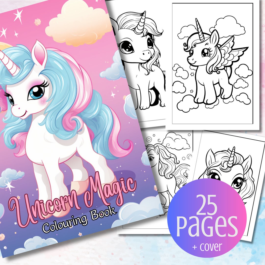 Unicorn Magic Coloring Book | Adults | Kids | Instant Download ...